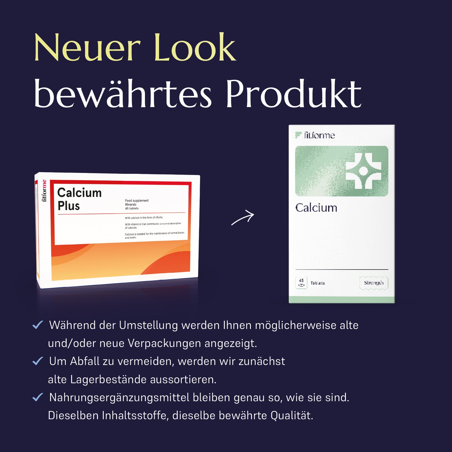 Calcium Plus: Ihre tägliche Kalziumquelle | FitForMe